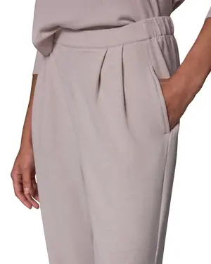DONNA KARAN WEEKEND Brushed Jersey Pleated Pants