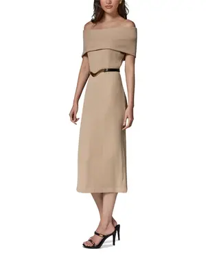 Donna Karan New York Off-the-shoulder Sweater Dress