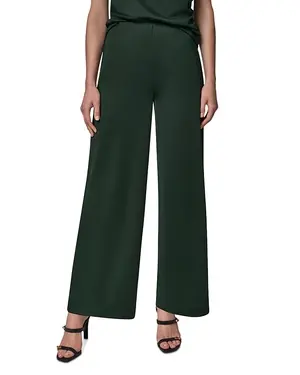 Donna Karan New York Wide Leg Pull On Pants - Black Forest
