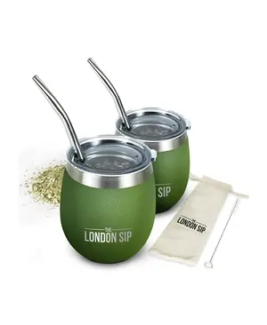 THE LONDON SIP Yerba Mate Cup Set, 8 Oz Green