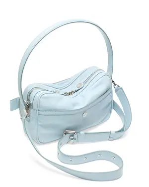 Acne Studios Camero Party Leather Shoulder Bag - Dusty Blue