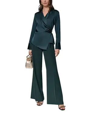 Donna Karan New York Hardware Trim Side Ruched Blouse