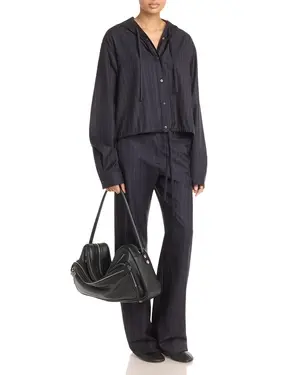 Acne Studios Wool Hooded Button Front Top