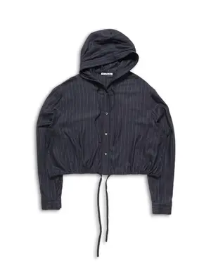 Acne Studios Wool Hooded Button Front Top