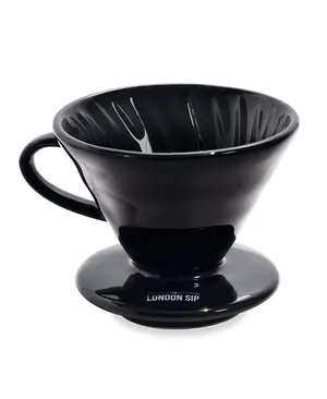 THE LONDON SIP Ceramic Coffee Dripper, 1-2 Cup - Black