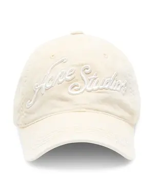 Acne Studios Logo Baseball Cap - Oat Beige
