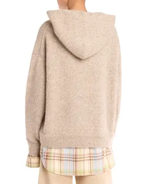 Acne Studios Layered Look Wool Blend Hoodie