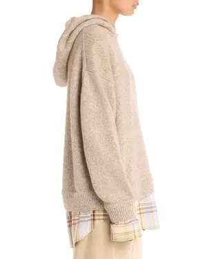 Acne Studios Layered Look Wool Blend Hoodie
