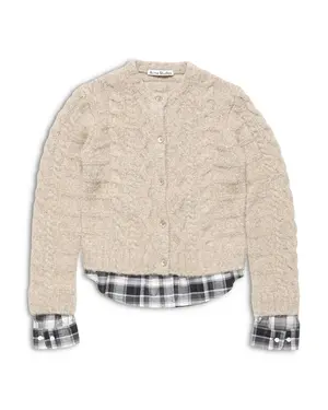 Acne Studios Cable Knit Cardigan Sweater