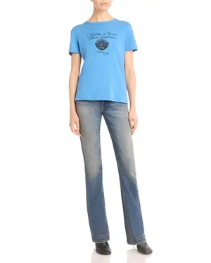 Acne Studios Fitted Logo Tee - Blue