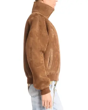 Acne Studios Leather Zip Front Jacket