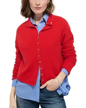 ALEX MILL Alex Mill Cashmere Funnel Neck Cardigan