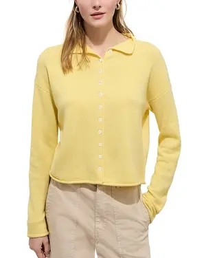 ALEX MILL Alex Mill Cashmere Funnel Neck Cardigan Citrus