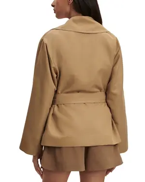 Varley Maddox Short Trench Coat - Light Tan