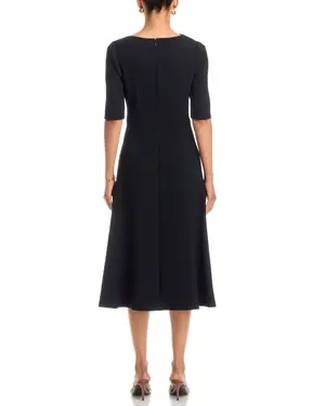 Rickie Freeman For Teri Jon Asymmetrical Drape Dress