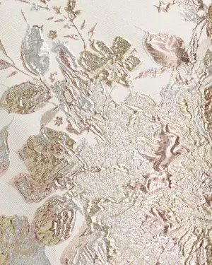 Rickie Freeman For Teri Jon Metallic Jacquard Floral Dress