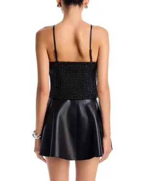 WAYF Veronica Faux Leather Cami Top