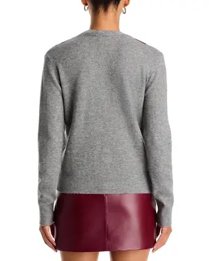 WAYF Elizabeth Argyle Cardigan Sweater - Grey/maroon