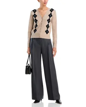 WAYF Elizabeth Argyle Cardigan Sweater