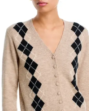 WAYF Elizabeth Argyle Cardigan Sweater