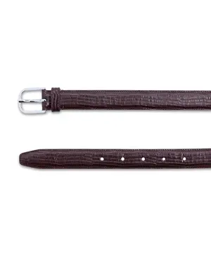 TOTEME Slim Lizard-embossed Leather Belt