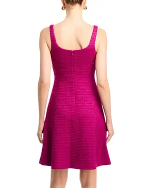 Rickie Freeman For Teri Jon Boucle Floral Applique Dress