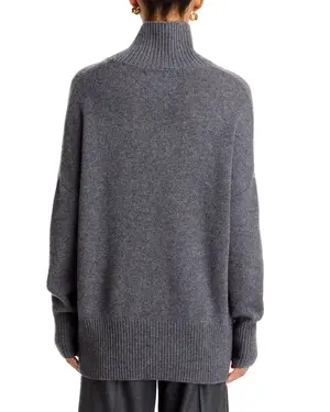 LISA YANG Heidi Cashmere Turtleneck Sweater - Graphite