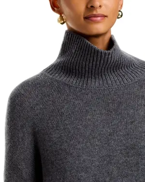LISA YANG Heidi Cashmere Turtleneck Sweater - Graphite