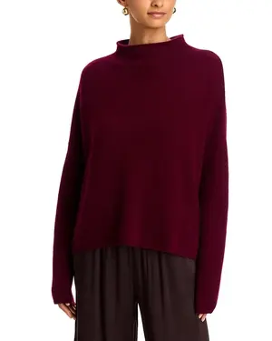 LISA YANG Cashmere Roll Neck Sweater - Deep Plum
