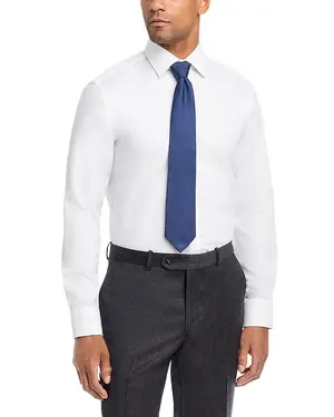 BOSS Joe Diamond Solid Regular Fit Dress Shirt - White