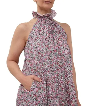 MARIELLE STOKKELAAR Floral Print Maxi Dress With Back Bow Detail
