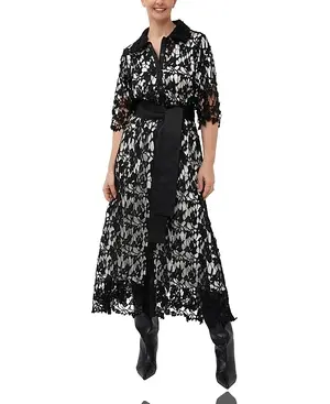 MARIELLE STOKKELAAR Vivienne Lace Maxi Dress With Belt