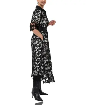 MARIELLE STOKKELAAR Vivienne Lace Maxi Dress With Belt