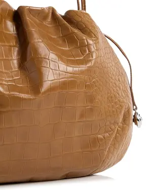 LIFFNER Drawstring Pouch Leather Shoulder Bag