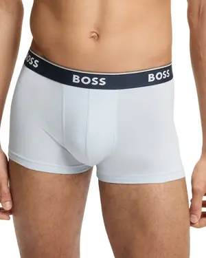 BOSS Cotton Blend Logo Trunks, Pack Of 3