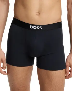 BOSS Cotton Blend Logo Boxer Briefs, Pack Of 3