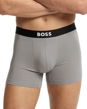 BOSS Cotton Blend Logo Boxer Briefs, Pack Of 3