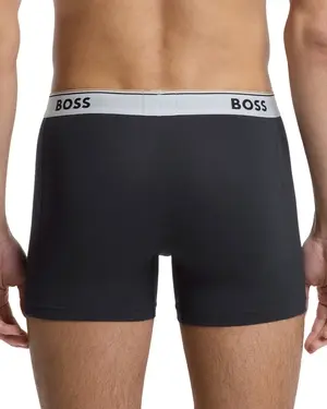 BOSS Cotton Blend Logo Boxer Briefs, Pack Of 3