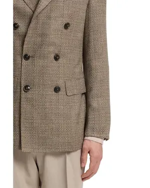 BOSS L-jeff Double Breasted Silk Blend Sport Coat