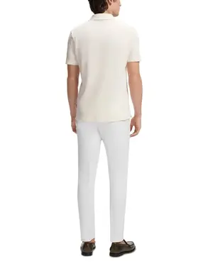BOSS Parlay Cotton Blend Jersey Polo Shirt - Open White