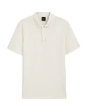 BOSS Parlay Cotton Blend Jersey Polo Shirt - Open White