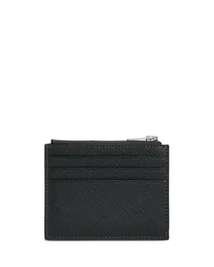 Sandro Synthetic Leather Zip Logo Card Holder