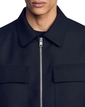 Sandro Theodore Patch Pocket Zip Jacket