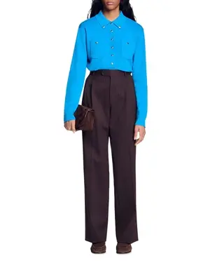 Sandro Striped Tailored Trousers