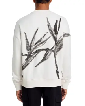 Hugo Darislong Logo Graphite Cotton Sweatshirt