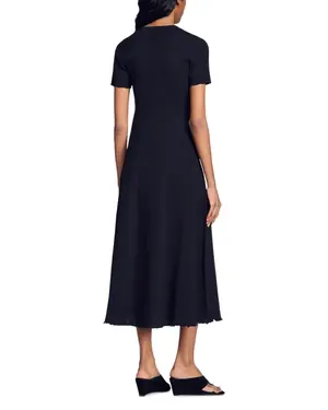 Sandro Milore Ribbed Knit Maxi Dress