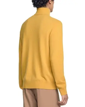 Sandro Cashmere Turtleneck Sweater - Mustard