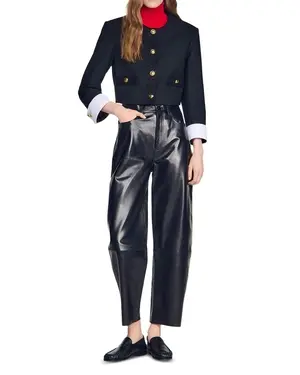 Sandro Cropped Stripe Jacket