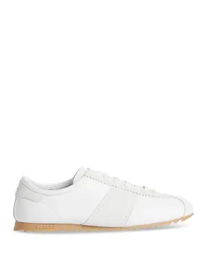 Sandro Leather Running Sneakers - White