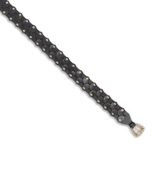 Sandro Interlaced Studded Leather Belt